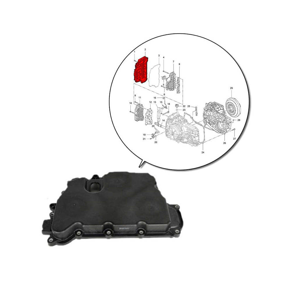 Tampa de Plástico do Câmbio Automático Lateral Preta 24253434